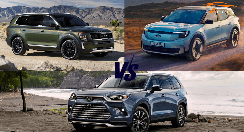 SUV Battle: Kia telluride vs Ford Explorer vs Toyota Highlander